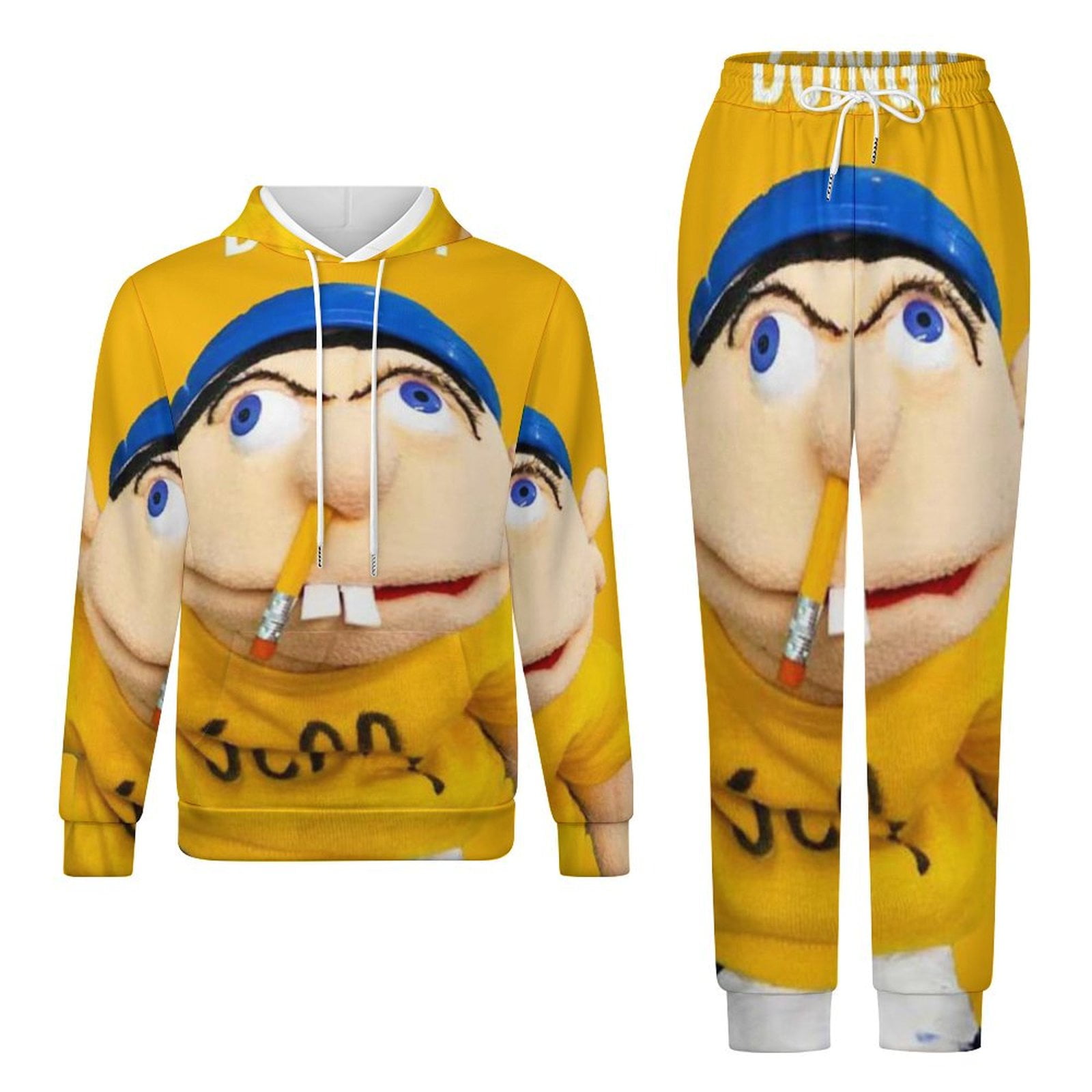 Jeffy What Doing Adult Hoodies And Sweatpants Set Sweatshirts Jogger ...