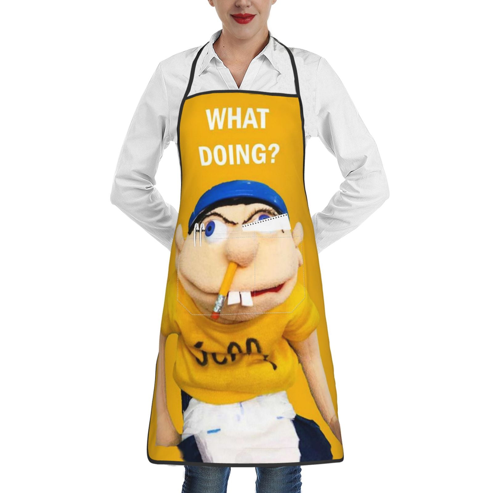 Jeffy What Doing Waterproof Apron Home Decor Kitchen Fashion Apron For ...