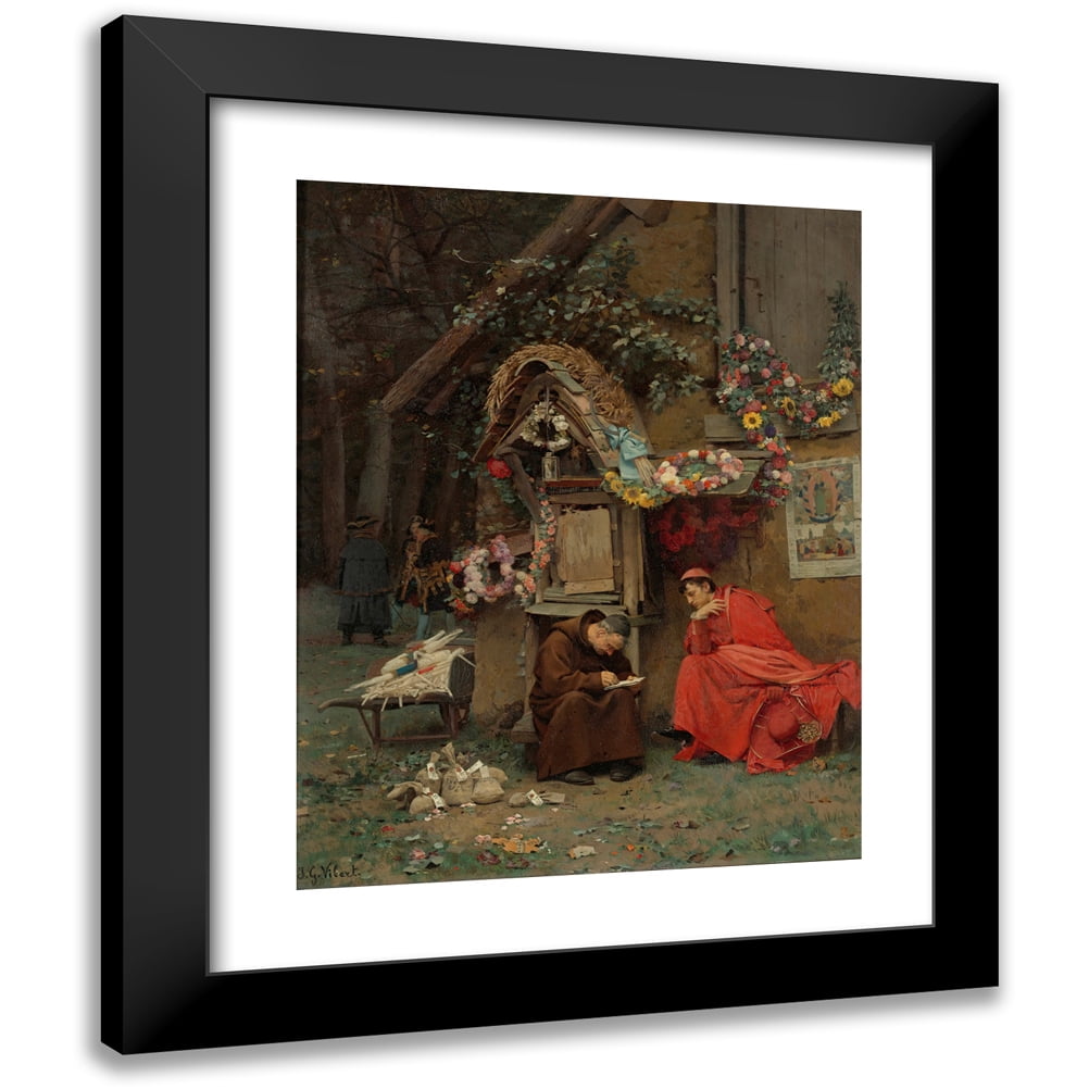 Jehan Georges Vibert 12x14 Black Modern Framed Museum Art Print Titled ...