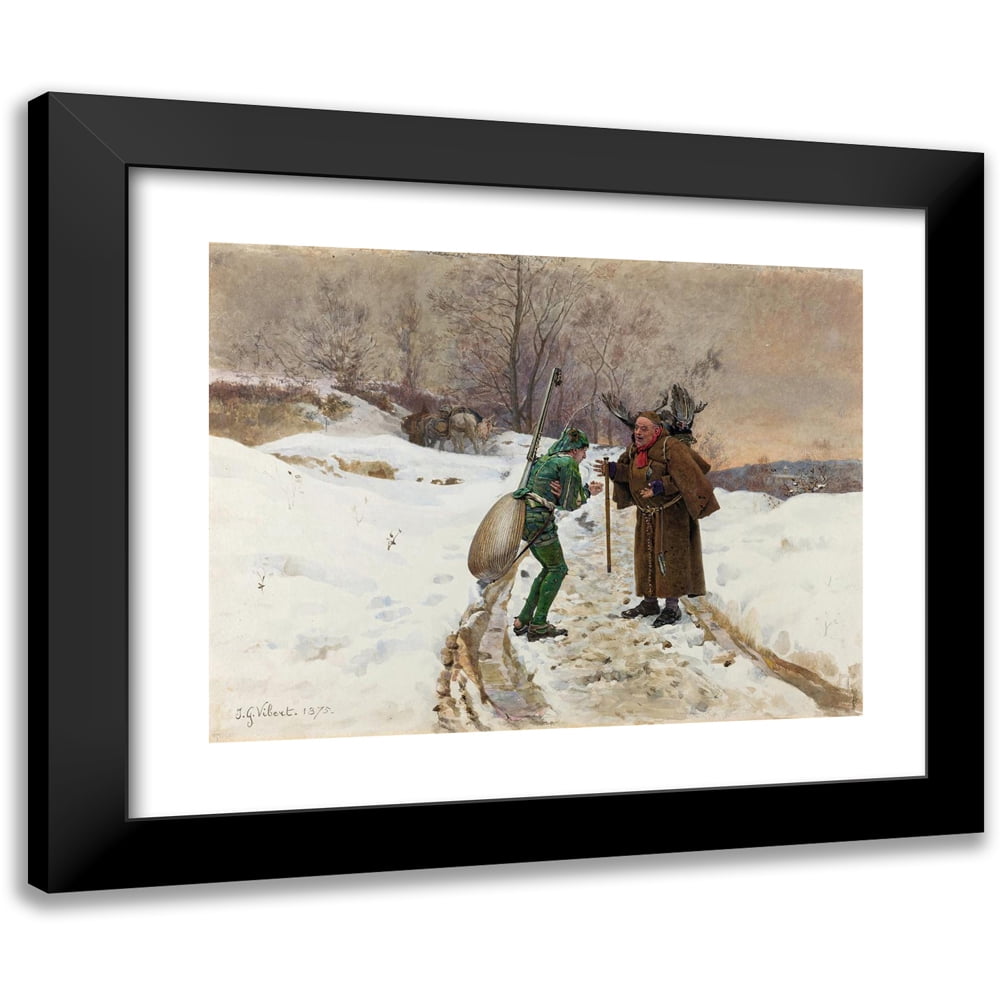 Jehan Georges Vibert 14x12 Black Modern Framed Museum Art Print Titled ...