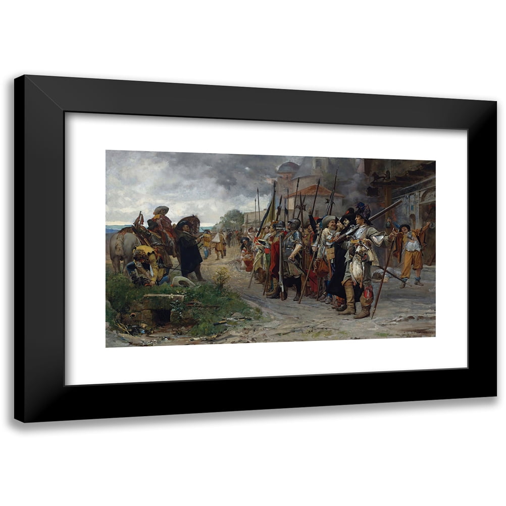 Jehan Georges Vibert 18x12 Black Modern Framed Museum Art Print Titled ...