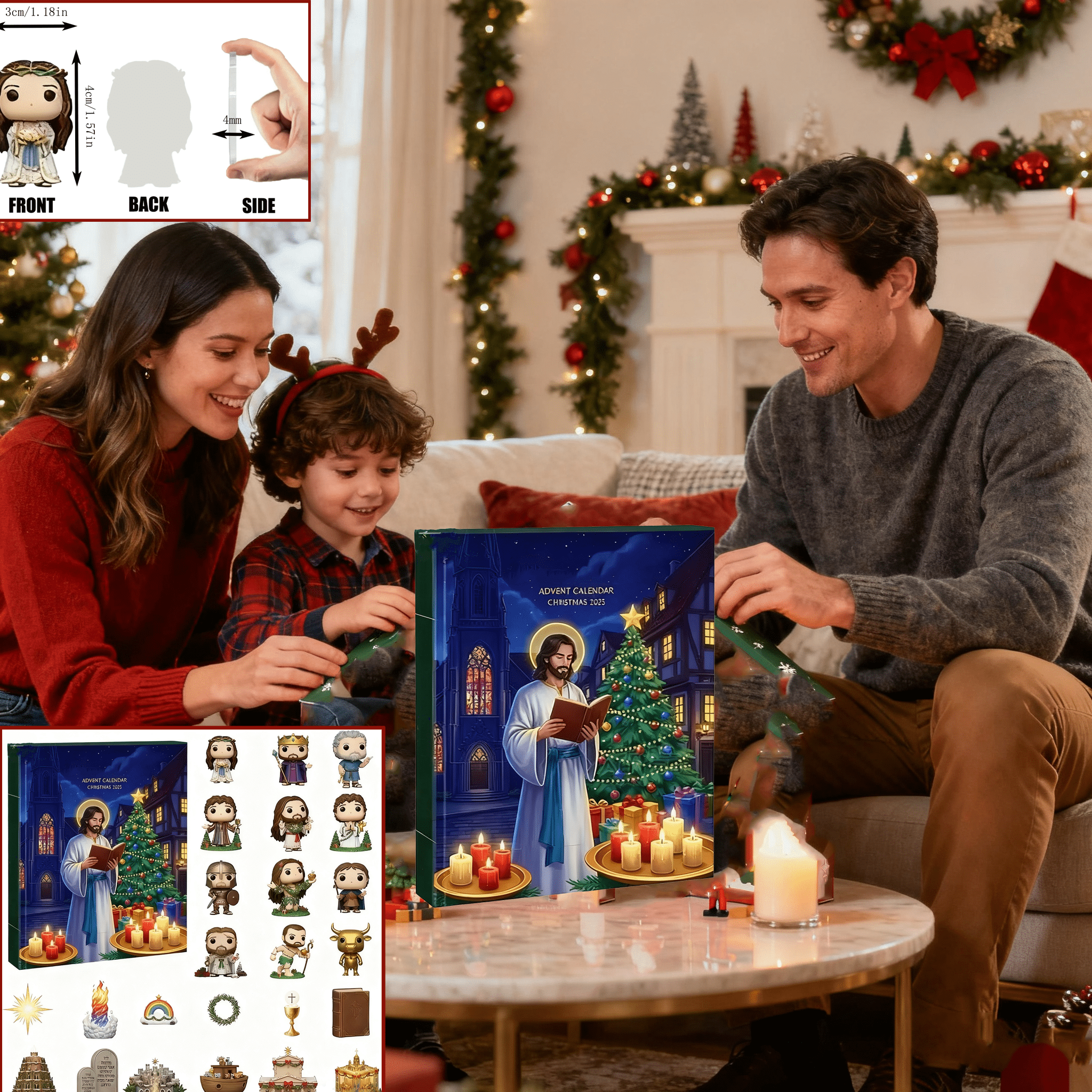 Jehovah Themed Christmas Advent Calendar with 2D Plane and 24PC ...