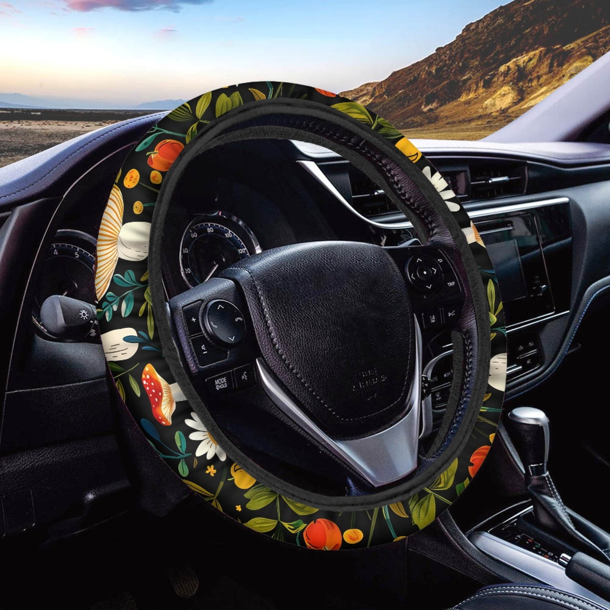 Jeiento Aesthetic Mushroom Car Steering Wheel Cover for Women Men ...