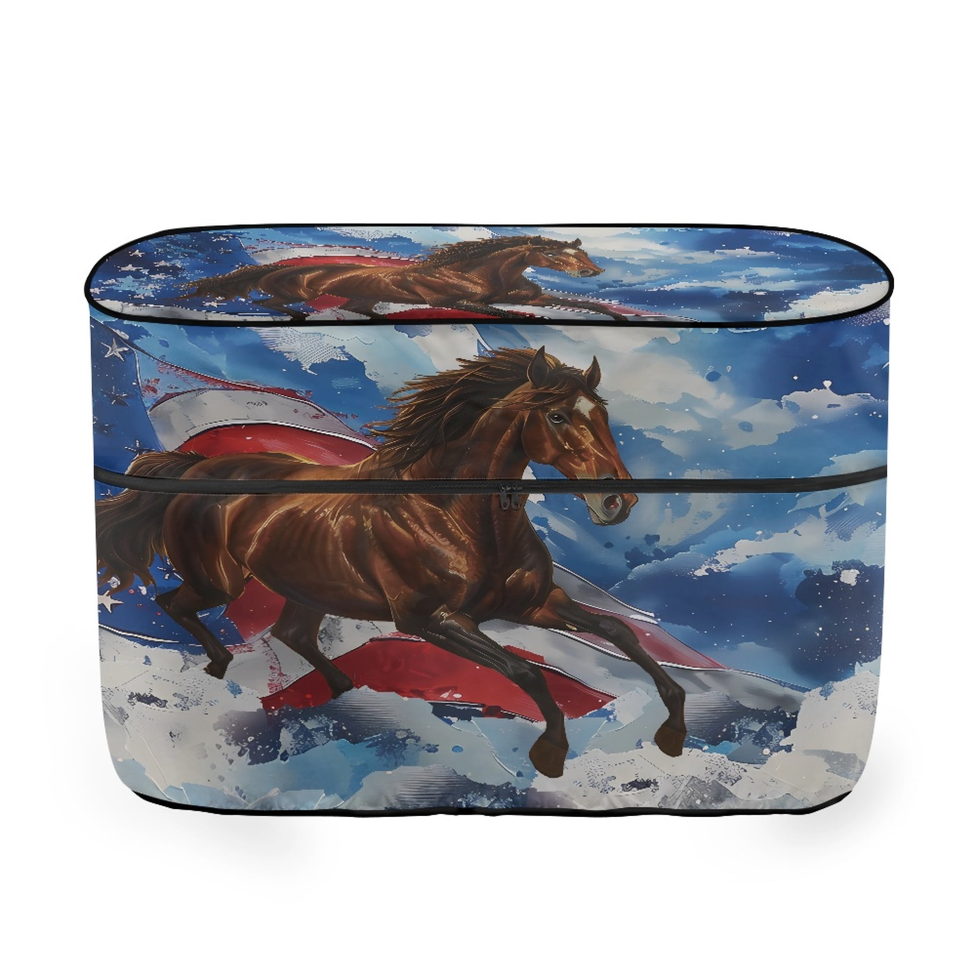 Jeiento American Flag RV Propane Tank Cover Horse Travel Trailer Dust ...