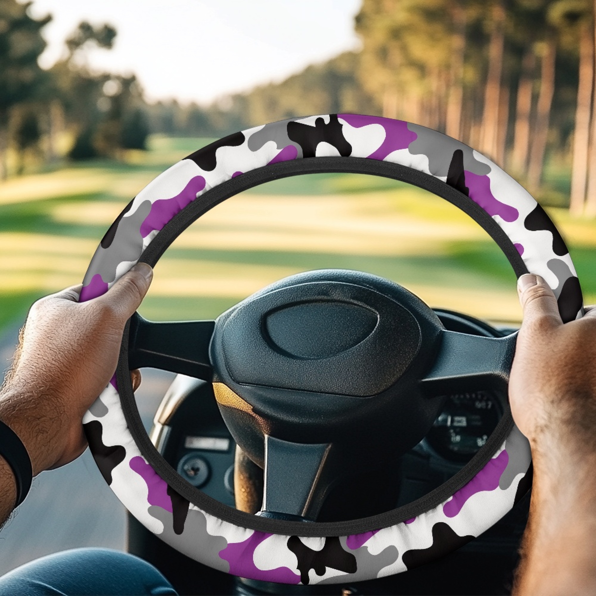 Jeiento Camo Hunting Golf Cart Steering Wheel Cover Purple 13 Inch - 14 ...