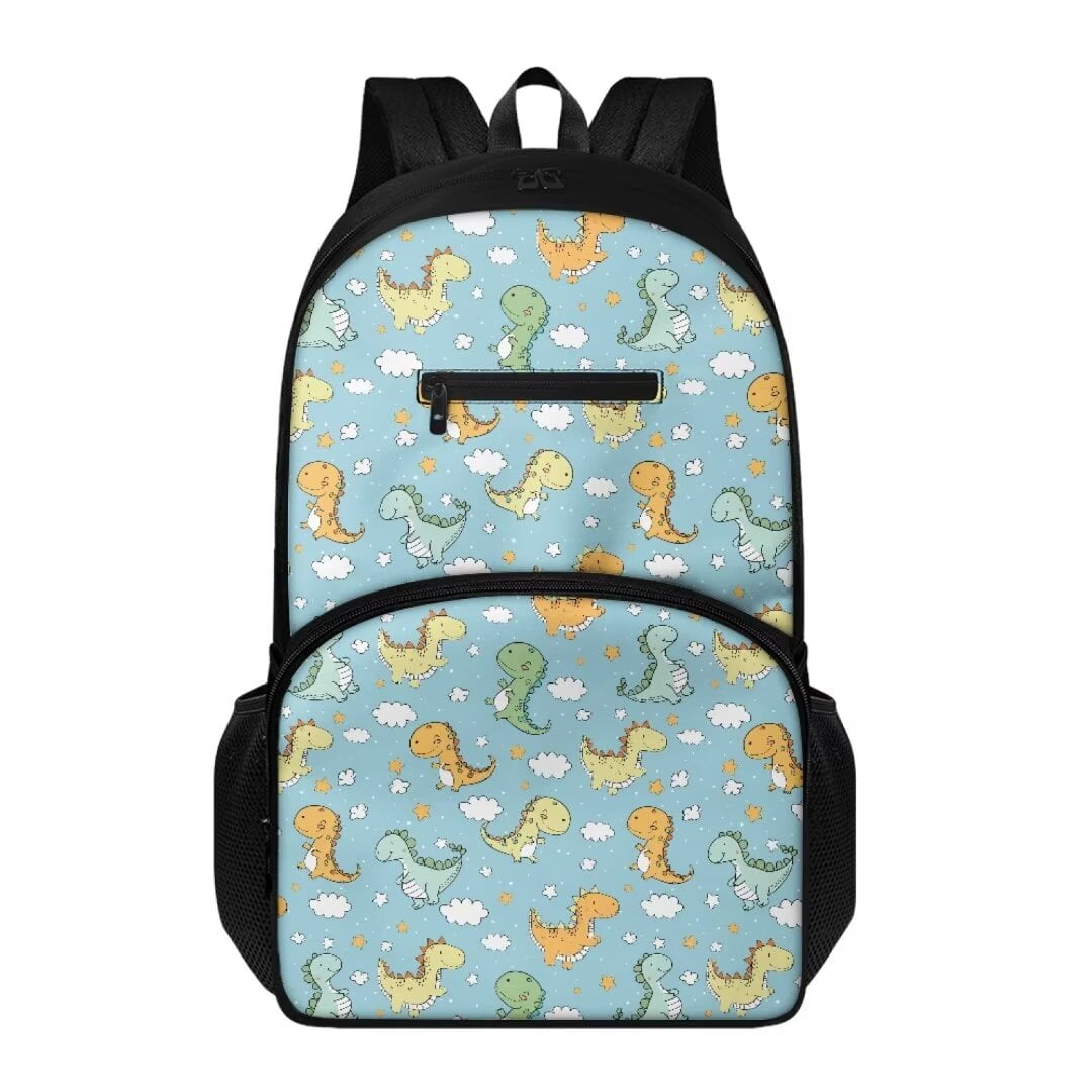 Jeiento Cartoon Dinosaur School Bags for Boys Student Backpack Cloud ...