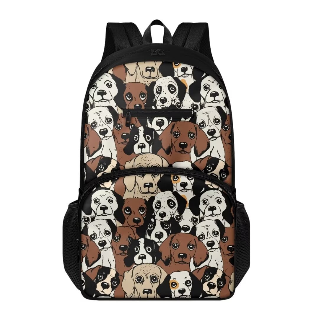 Jeiento Cartoon Dogs 17inch School Backpack for Boys Girls Teens ...