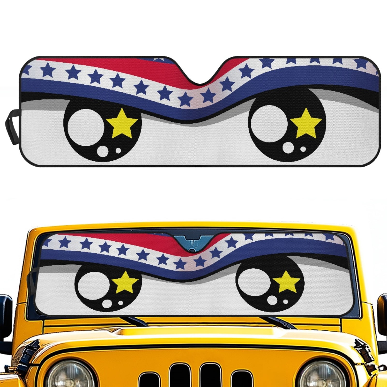 Jeiento Cute Eyes Front Windshield Sunshade Fit for Jeep Wrangler JL ...