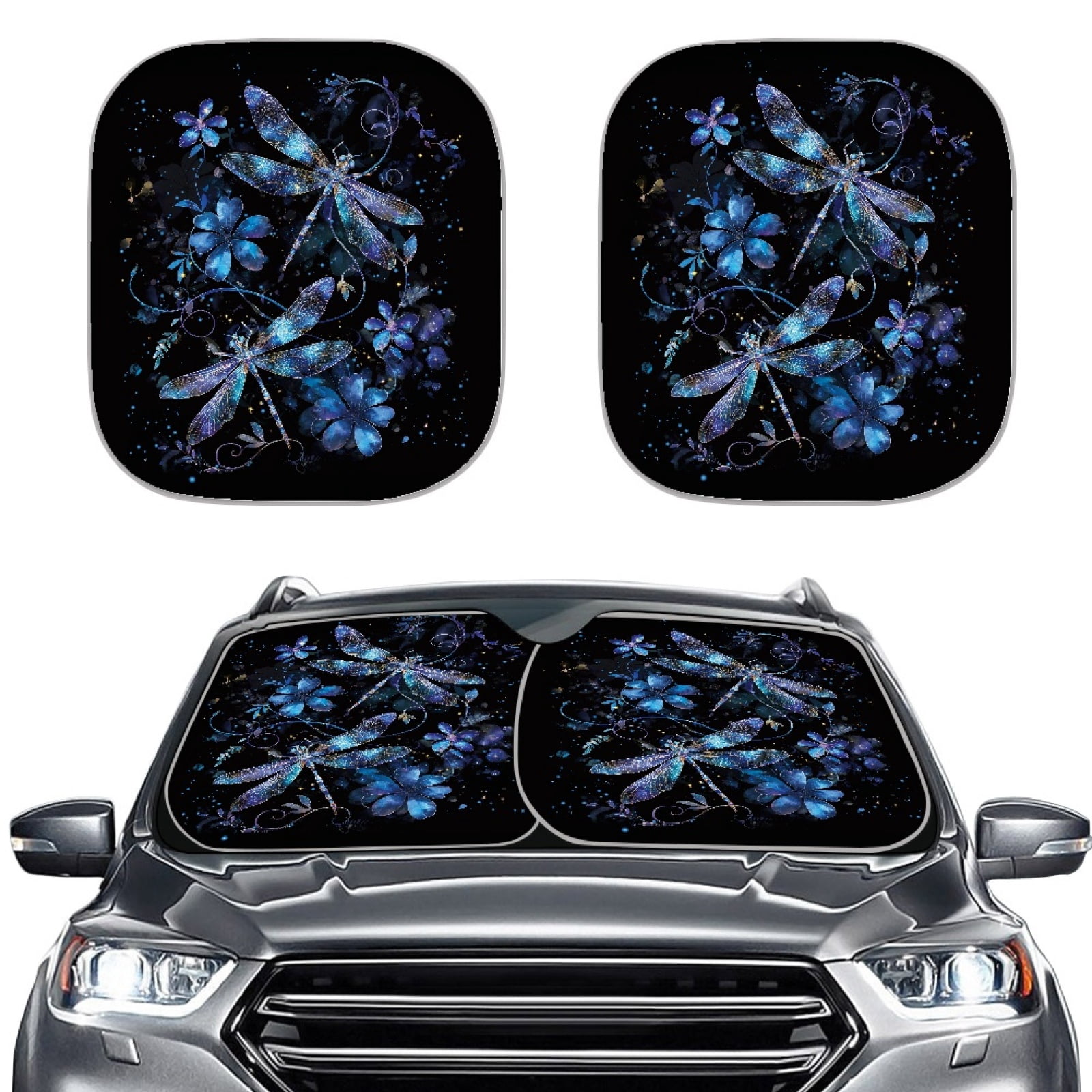 Jeiento Dragonfly Sun Shade for Car Windshield Foldable Sun Visor ...
