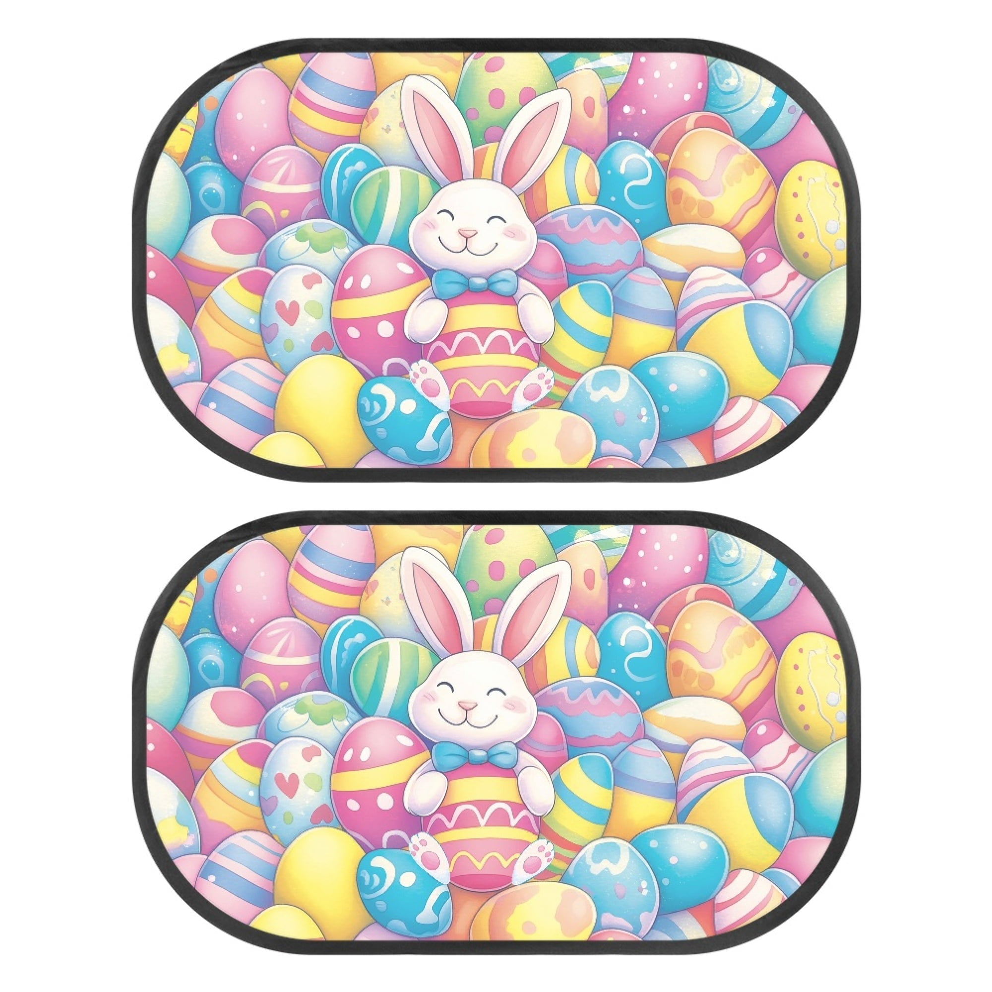 Jeiento Easter Egg Car Window Shades for Baby Rabbit Car Window Sun ...