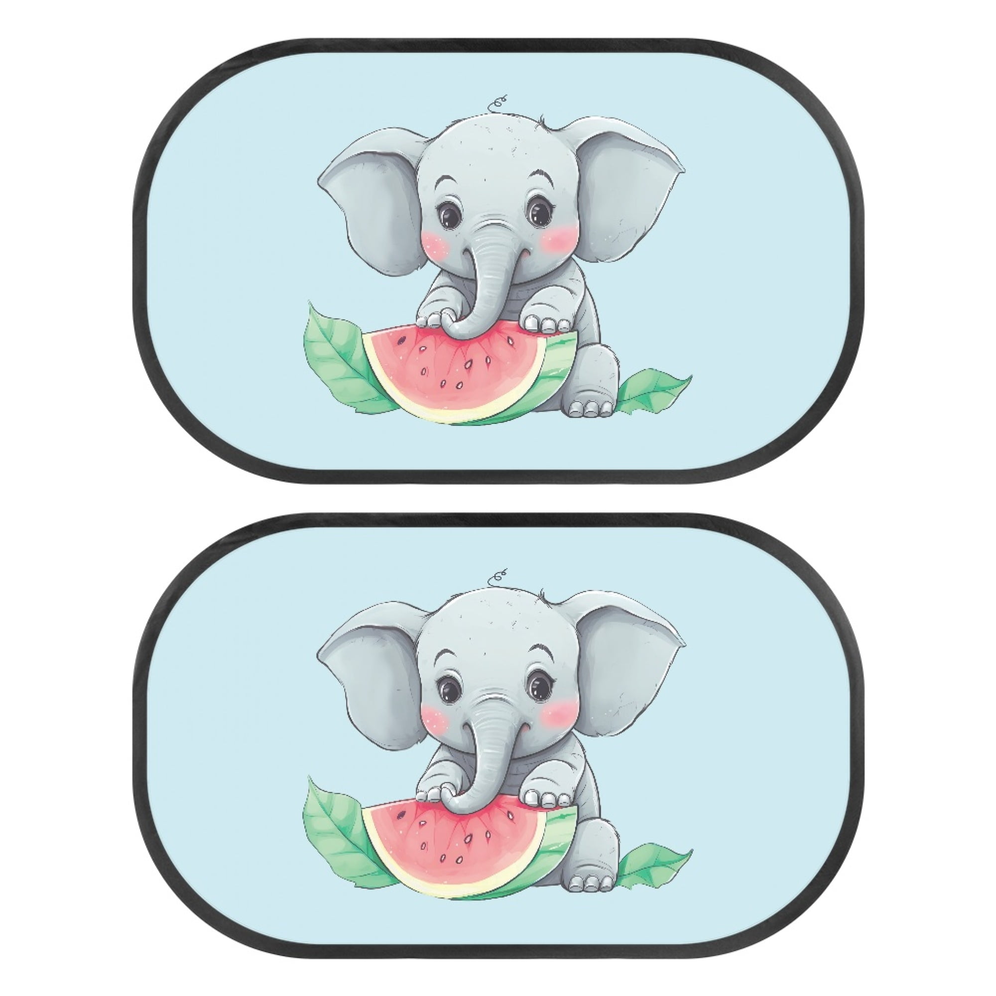 Jeiento Elephant Baby Windows Shades for Car Blue Car Window Sun Shades ...
