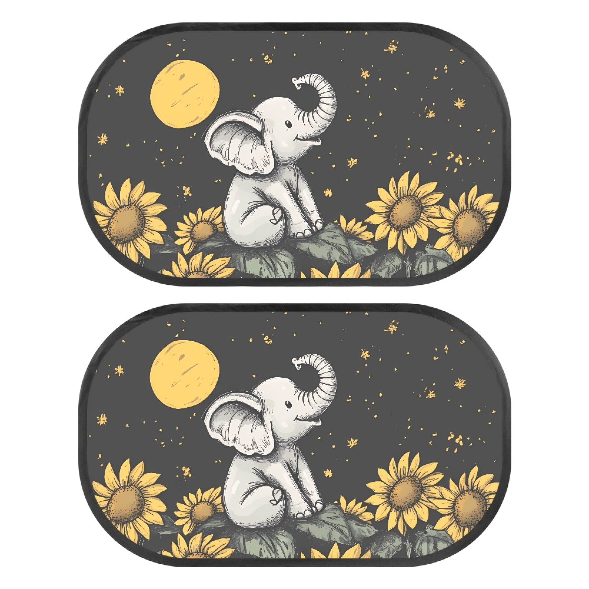 Jeiento Elephant Car Window Sun Shades for Kids Sunflower Car Window ...