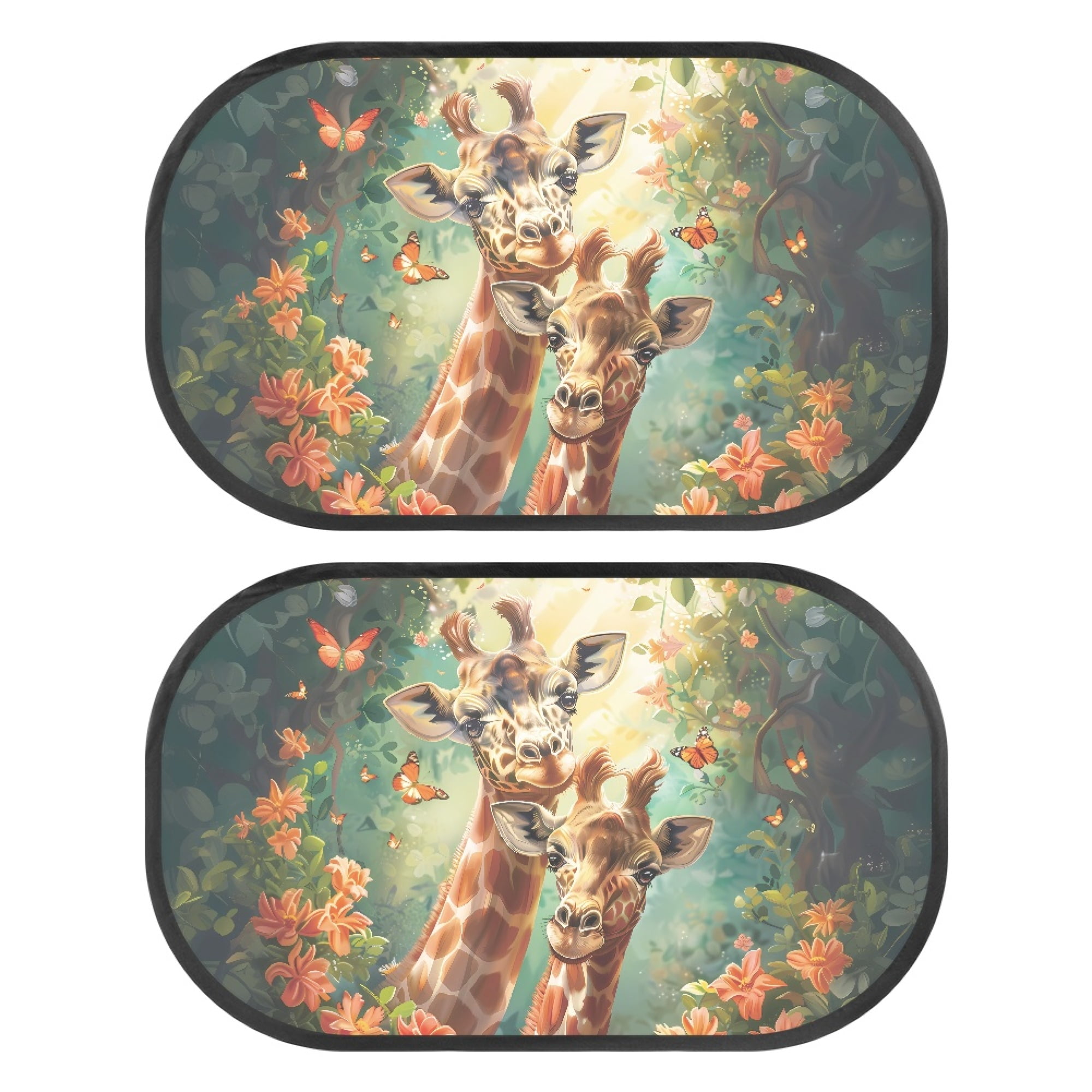 Jeiento Giraffe Car Window Sun Shades with Suction Cups Sun UV Rays ...