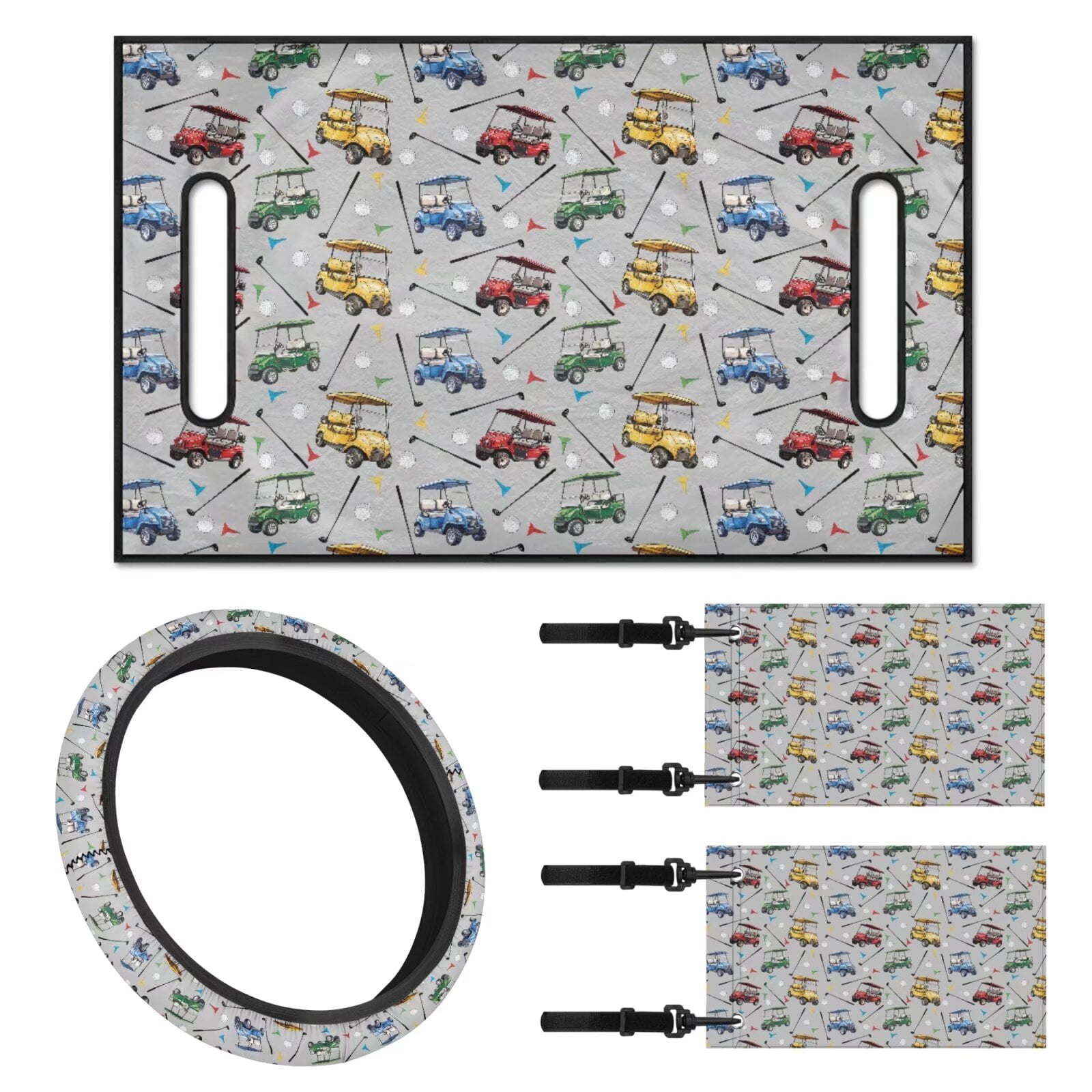 Jeiento Golf Cart Pattern Golf Cart Accessories Set 4 Pack Golf Cart ...