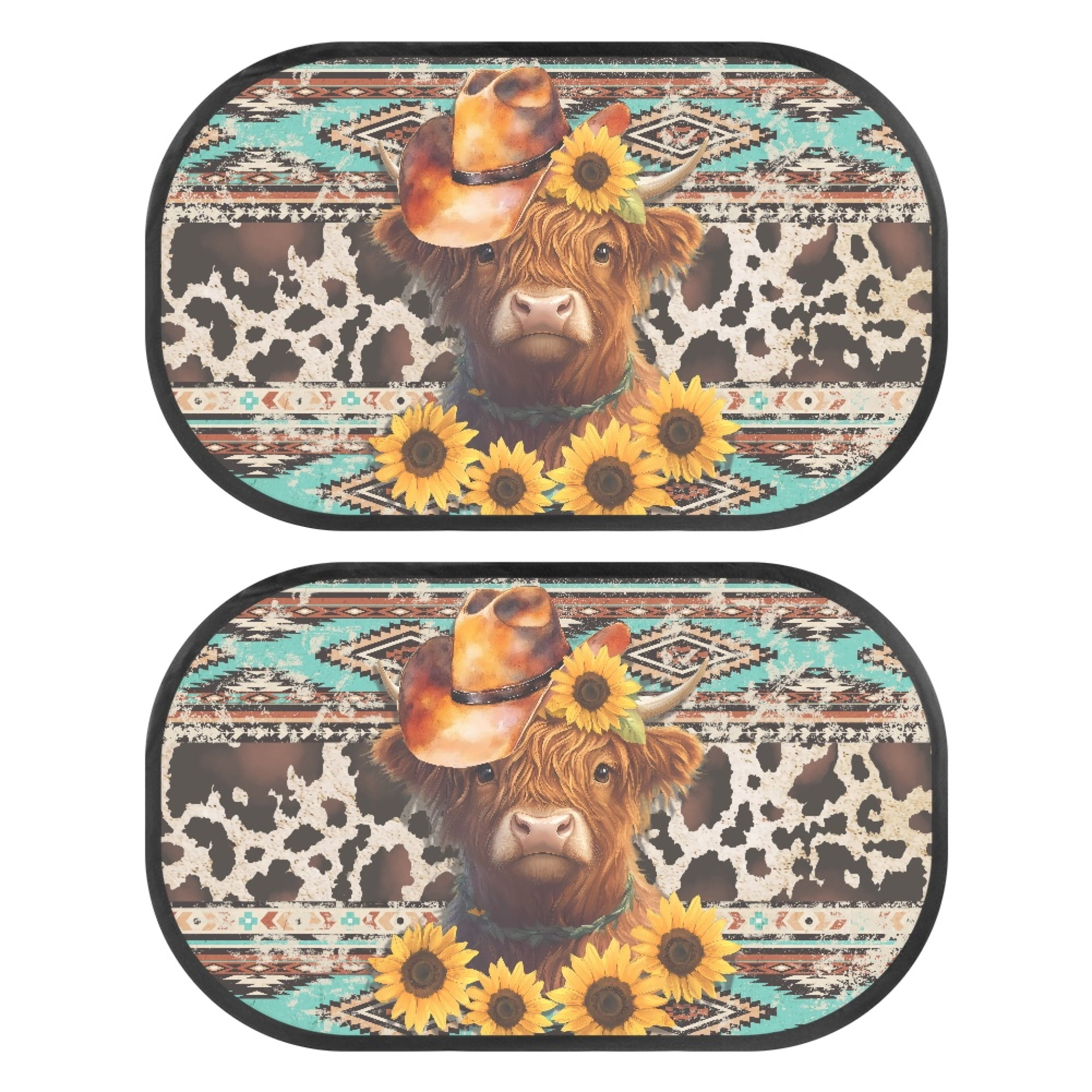 Jeiento Highland Cow Window Shade for Baby in Car Replacement Baby Car ...