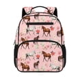 Jeiento Horse 13.5" Kids Toddler Backpack, Floral Preschool Bookbag ...