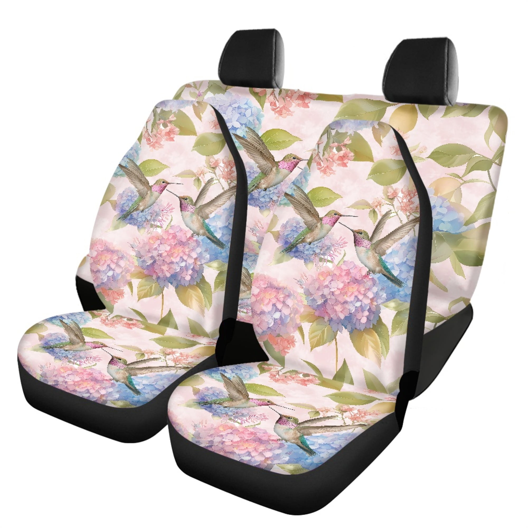 Jeiento Hummingbird Car Seat Covers for Women Girls Floral Front and ...