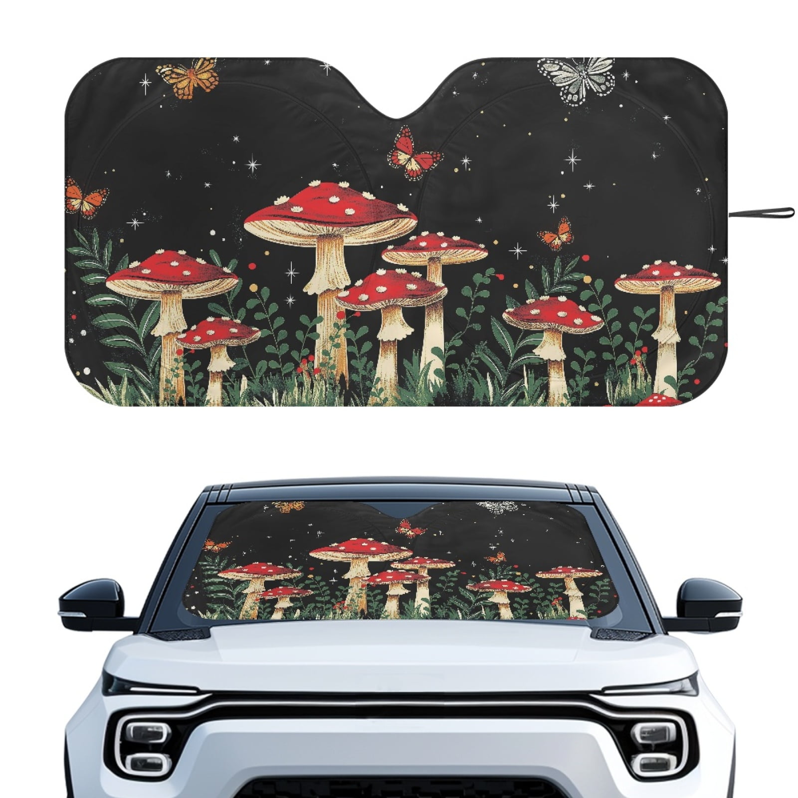 Jeiento Mushroom Car Front Windshield Sun Shade Sun Shade for UV ...