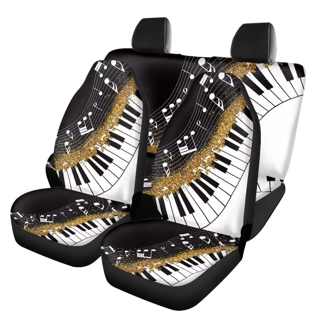 Jeiento Piano Key Automotive Universal Seat Covers Set Music Note ...