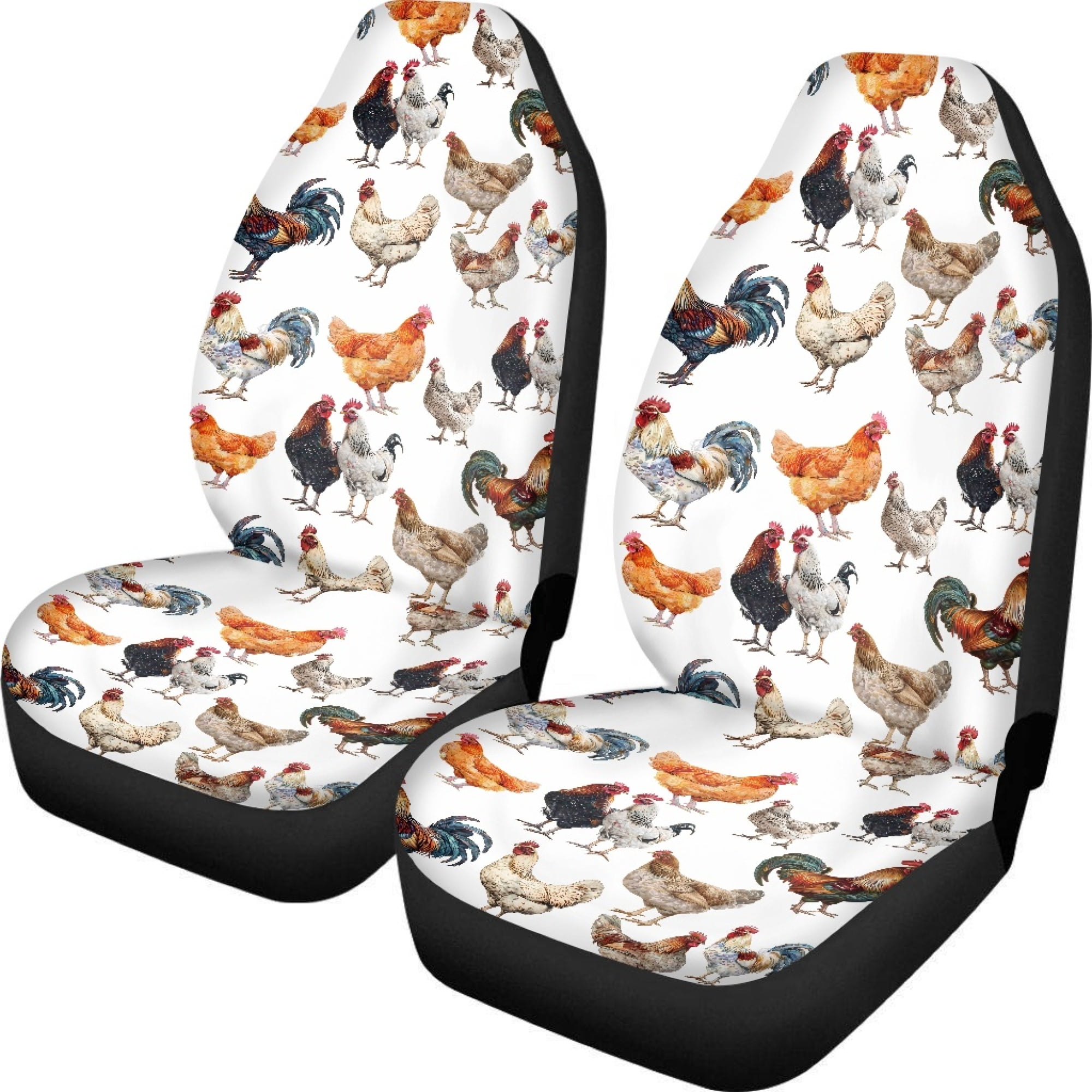 Jeiento Rooster Car Seat Covers Front Seats Only for Women Men Auto Car ...