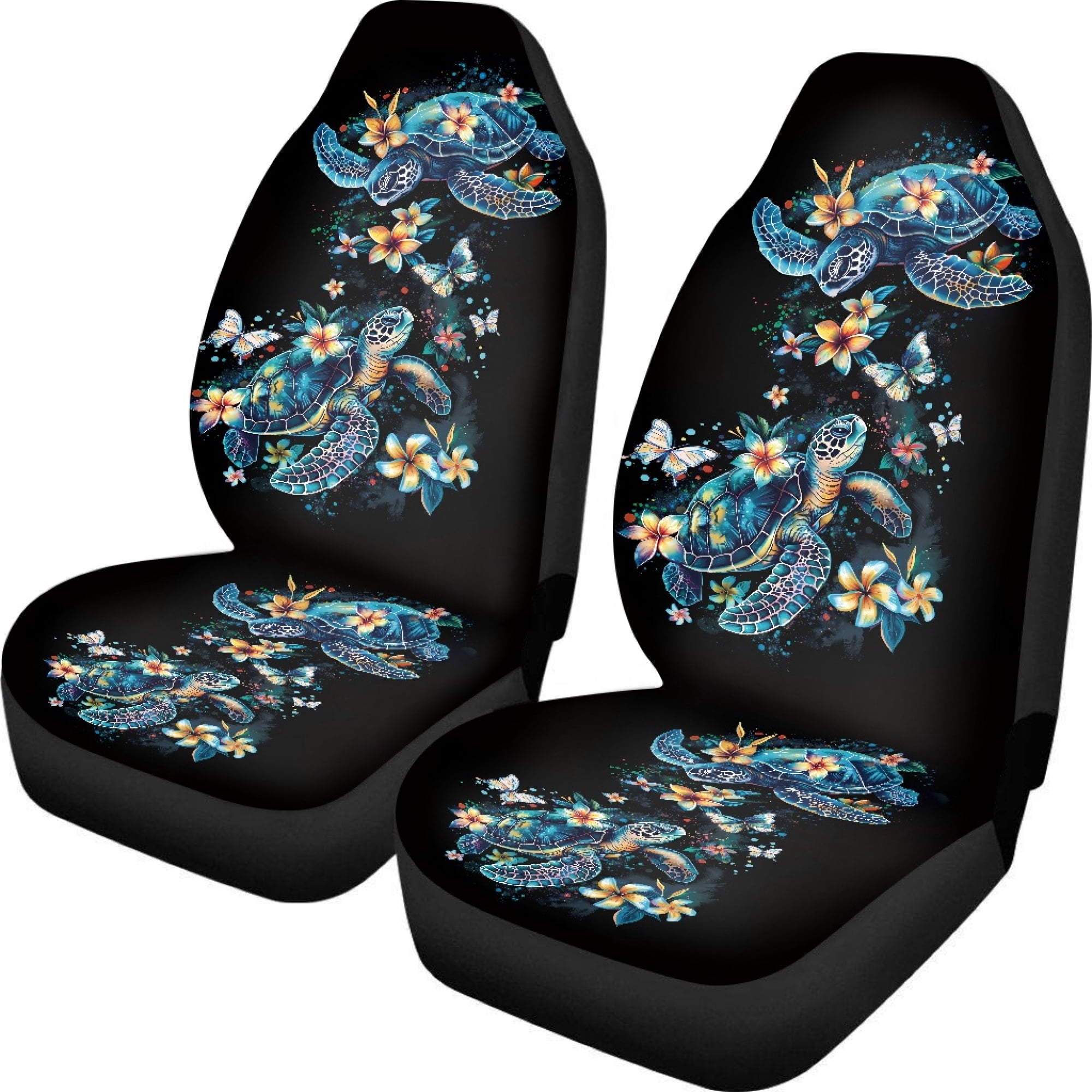 Jeiento Sea Turtle Car Seat Covers Front Seats Protector High Back Seat ...