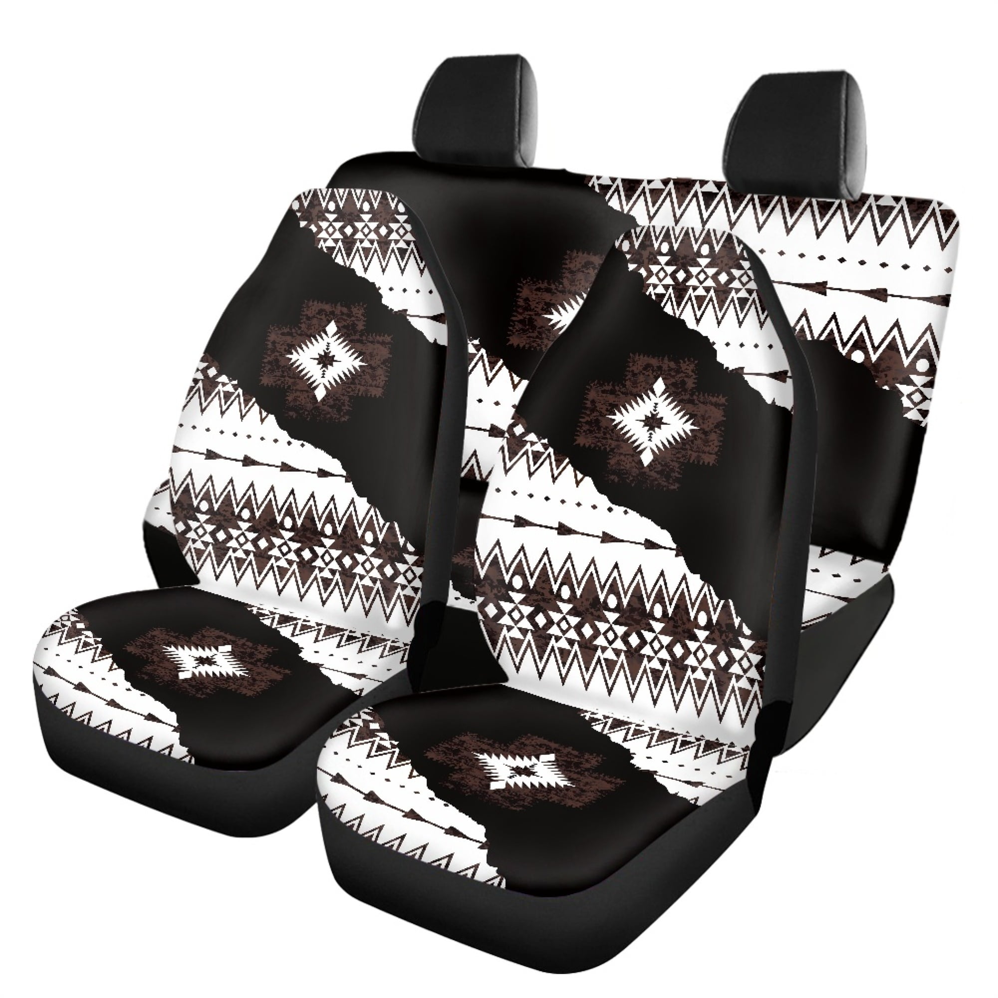 Jeiento Southwest Aztec Car Seat Cover Full Set High Back Front Back ...
