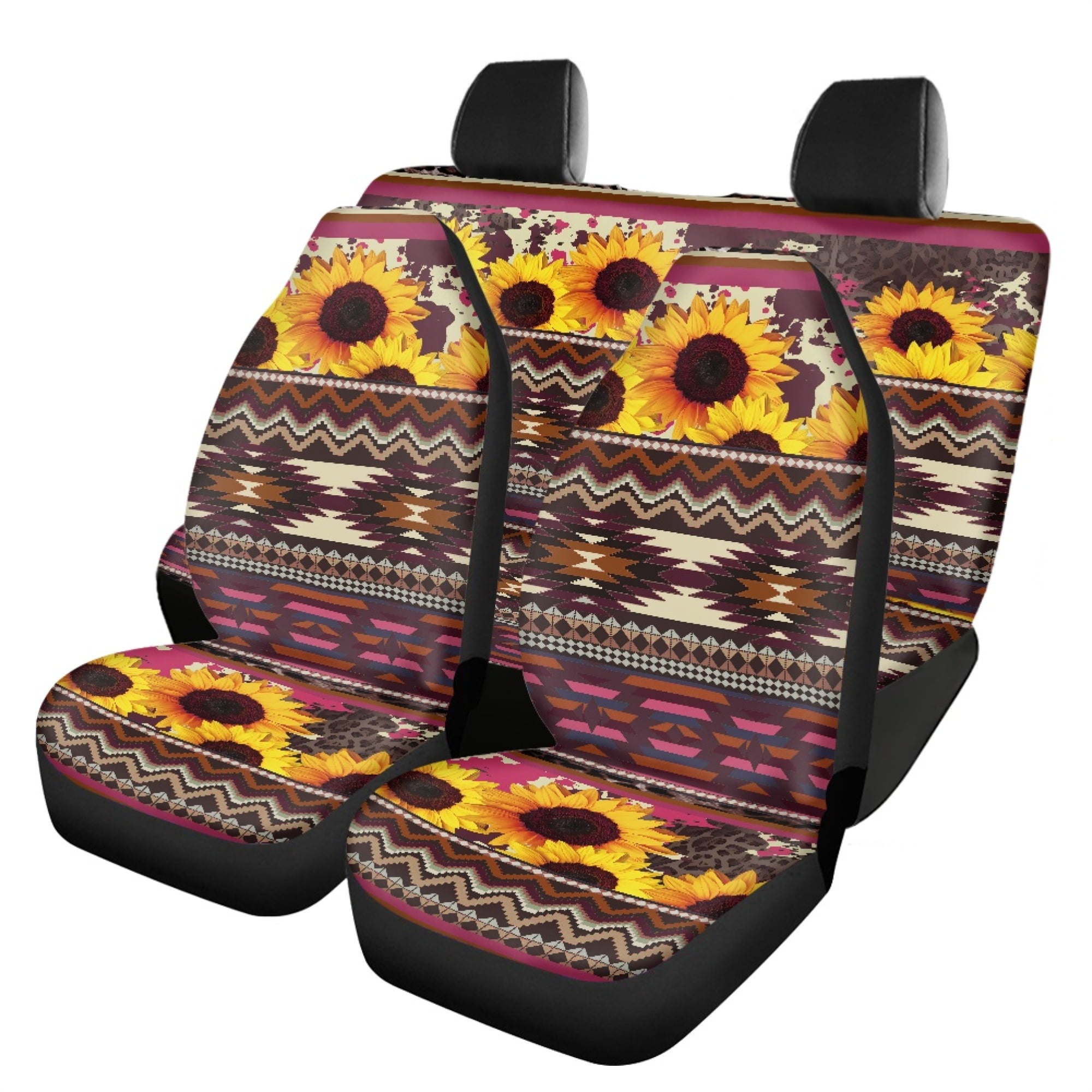 Jeiento Southwest Aztec Car Seat Covers Set of 4 Pcs Soft Front Seat ...
