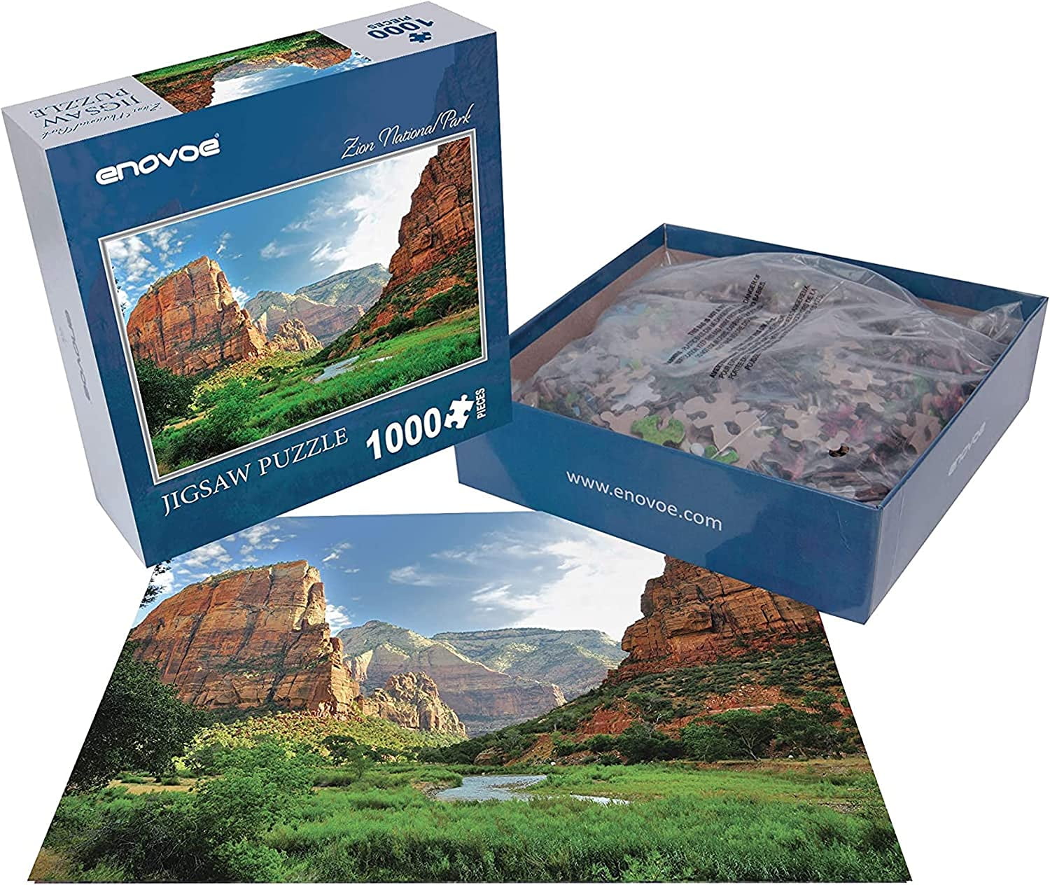 Jeinju Puzzles for Adults 1000 Pieces - Featuring Zion National Park ...