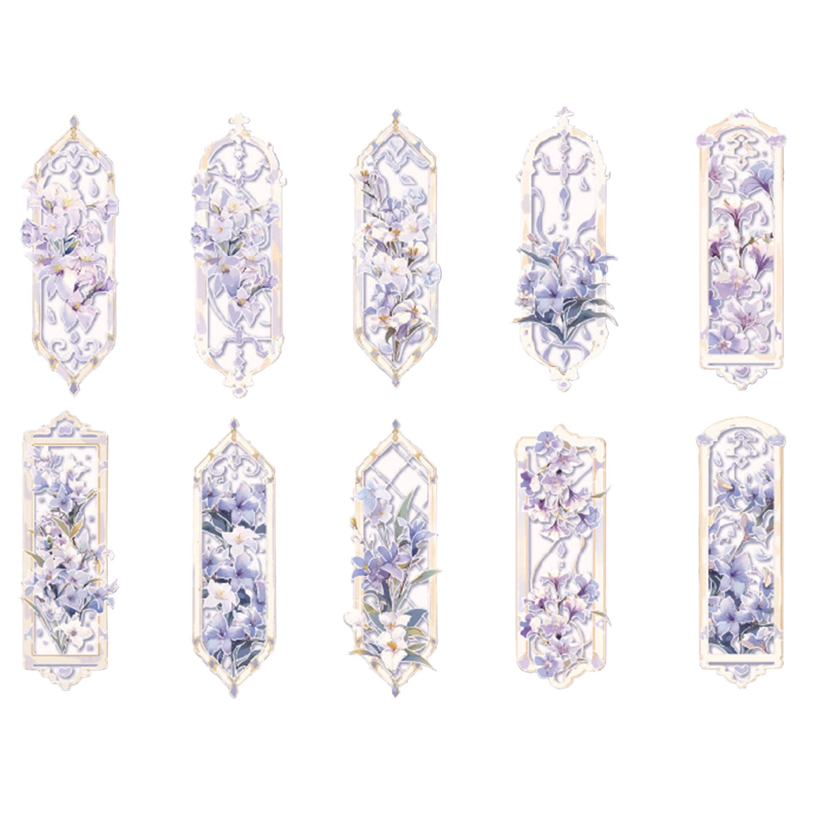 Jejkip Back to School Supplies，10 PCS Flower PVC Bookmark For Men Women ...