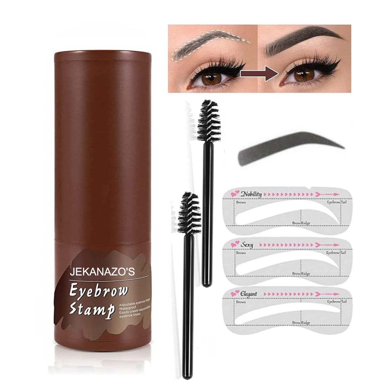Jekanazo'S Eyebrow Stamp Stencil Kit, One Step Brow Stamp Makeup Powder ...
