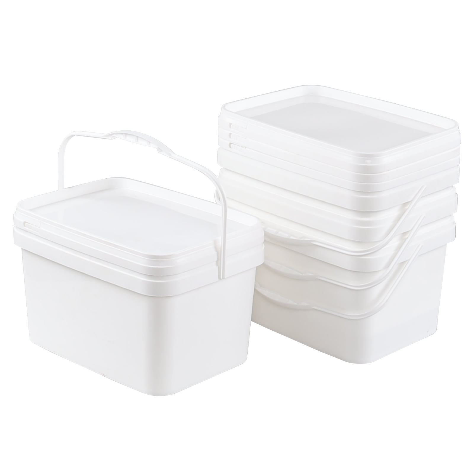 Jekiyo 2.6 Gallon Rectangular Food Storage Buckets with Sealable Lids ...