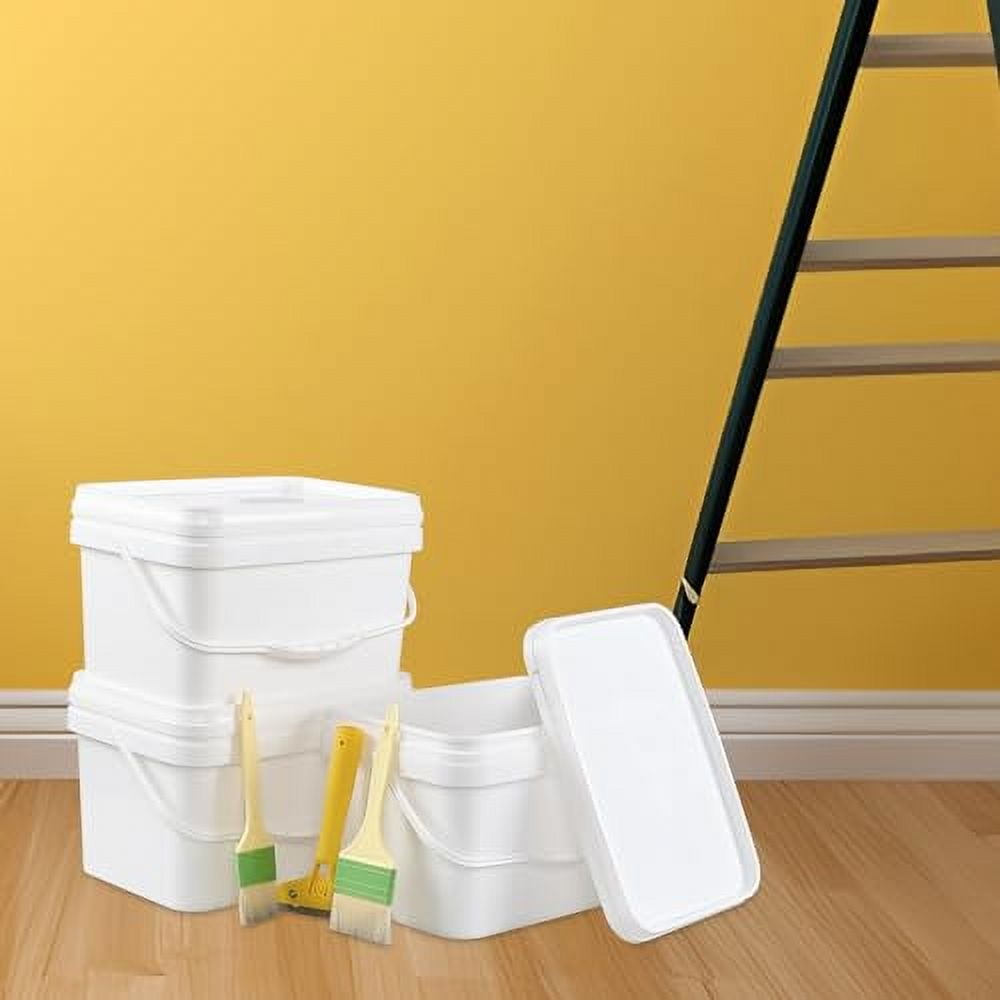 Jekiyo 4 Packs 2.6 Gallon Food Grade Storage Bucket with Sealable Lid ...