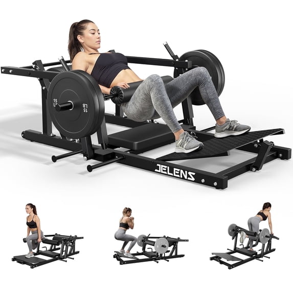 Jelens Hip Thrust Machine, 800LBS Glute Bridge Machine with Weight ...