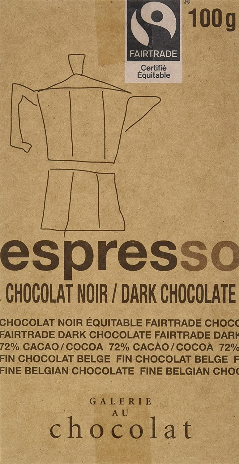 Jelina's 72% Dark Chocolate Bar, Espresso, 3.35 Ounce (Pack of 8) - Walmart Business Supplies