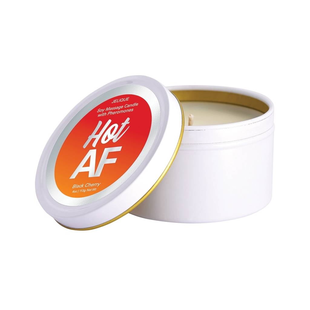 Jelique Vegan Friendly Pheromone Massage Candle, Hot AF Black Cherry ...