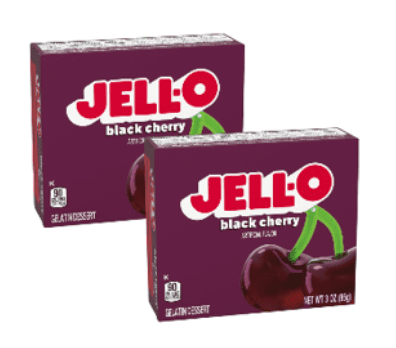 Jell-O Black Cherry Artificially Flavored Gelatin Dessert Mix, 3 oz Box ...