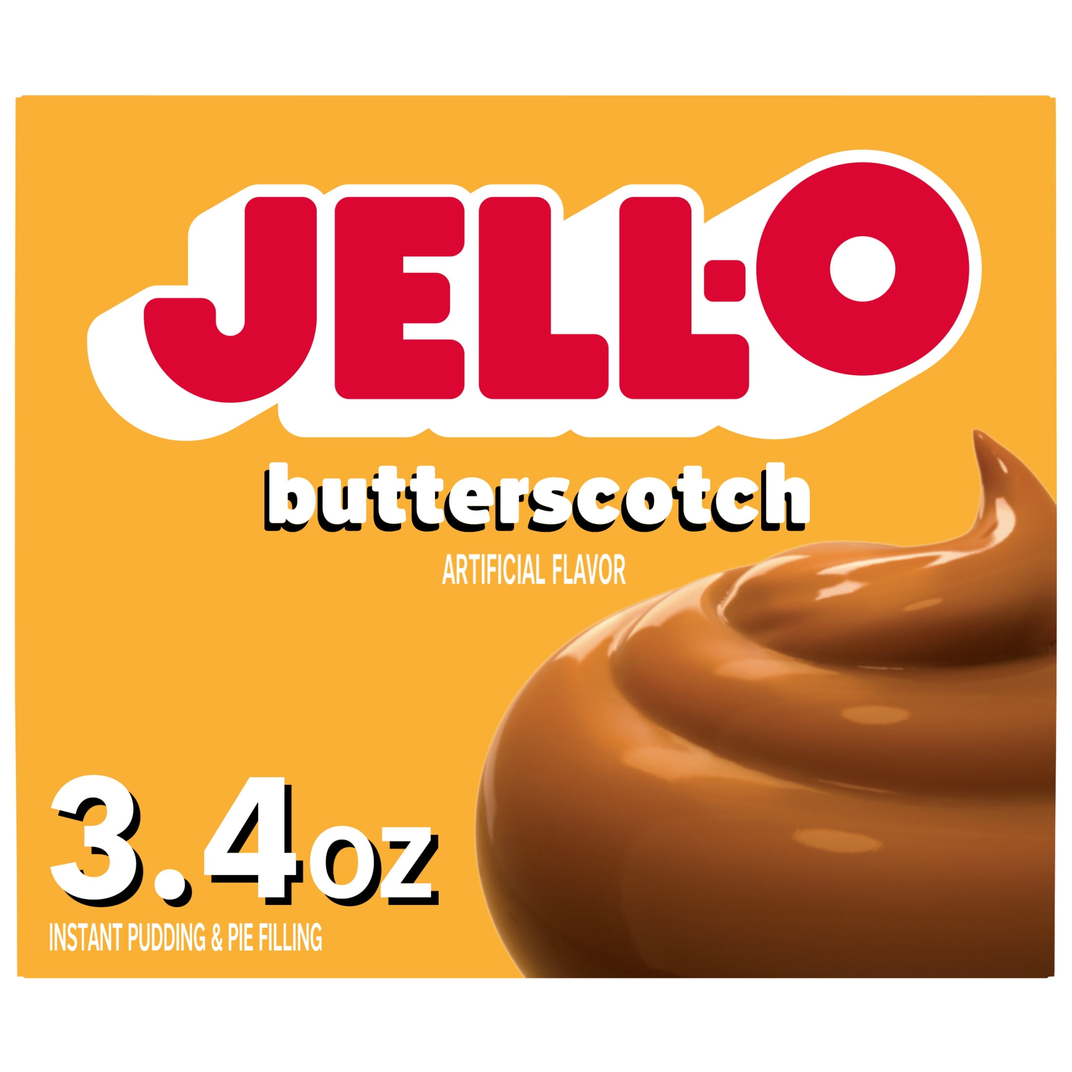Jell-O Butterscotch Flavored Instant Pudding & Pie Filling, 3.4 oz Box ...