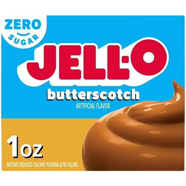 Jell-O Butterscotch Artificially Flavored Zero Sugar Instant Reduced ...
