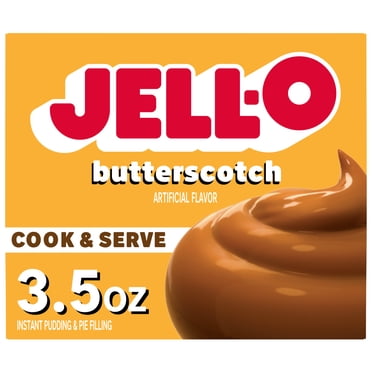 Jell-O Butterscotch Flavored Instant Pudding & Pie Filling, 3.4 oz Box ...