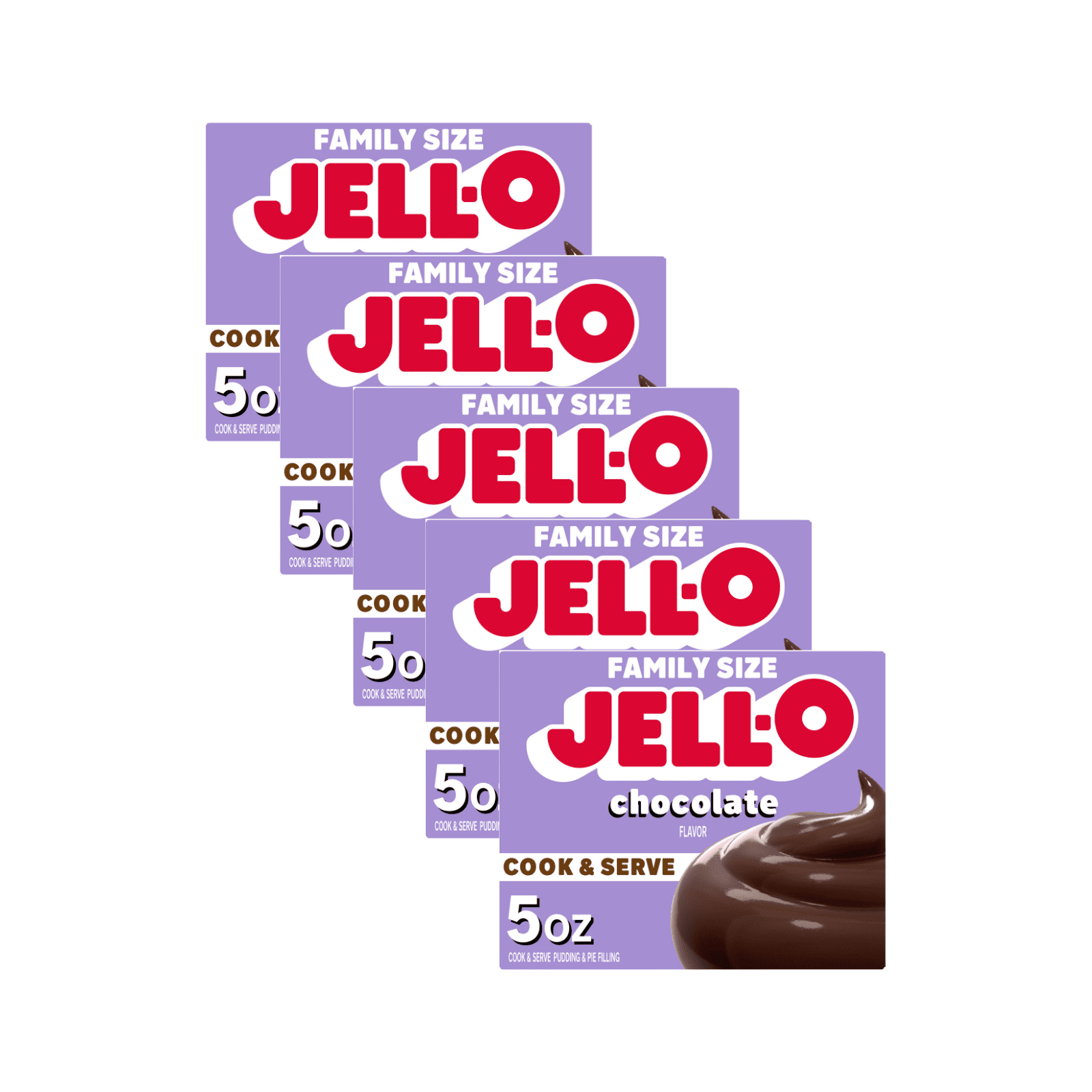 Jell-O Cook & Serve Pudding Mix, Chocolate, 5 OZ (Pack of 5) - Walmart.com