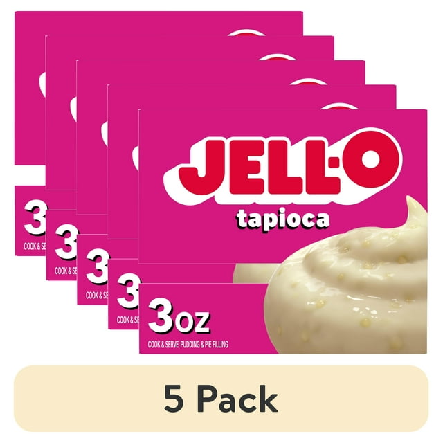 (5 pack) Jell-O Cook & Serve Tapioca Artificially Flavored Fat Free ...