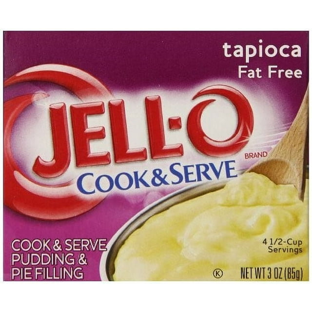 Jell-O Family Size Sugar Dessert Mix, Fat Free Cook & Serve Tapioca ...