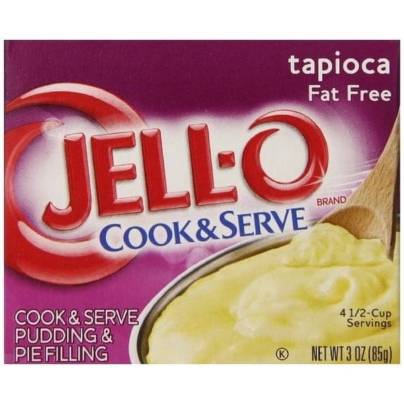 Jell-O, Cook & Serve Tapioca Pudding, 3pk, Fat Free Dessert - Walmart.com