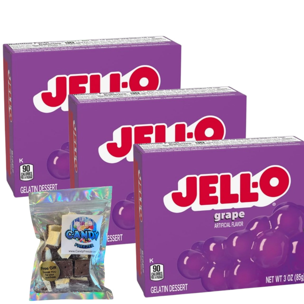 Jell-O Gelatin Dessert Mix - 3 oz Boxes (Pack of 3) - With Candy ...