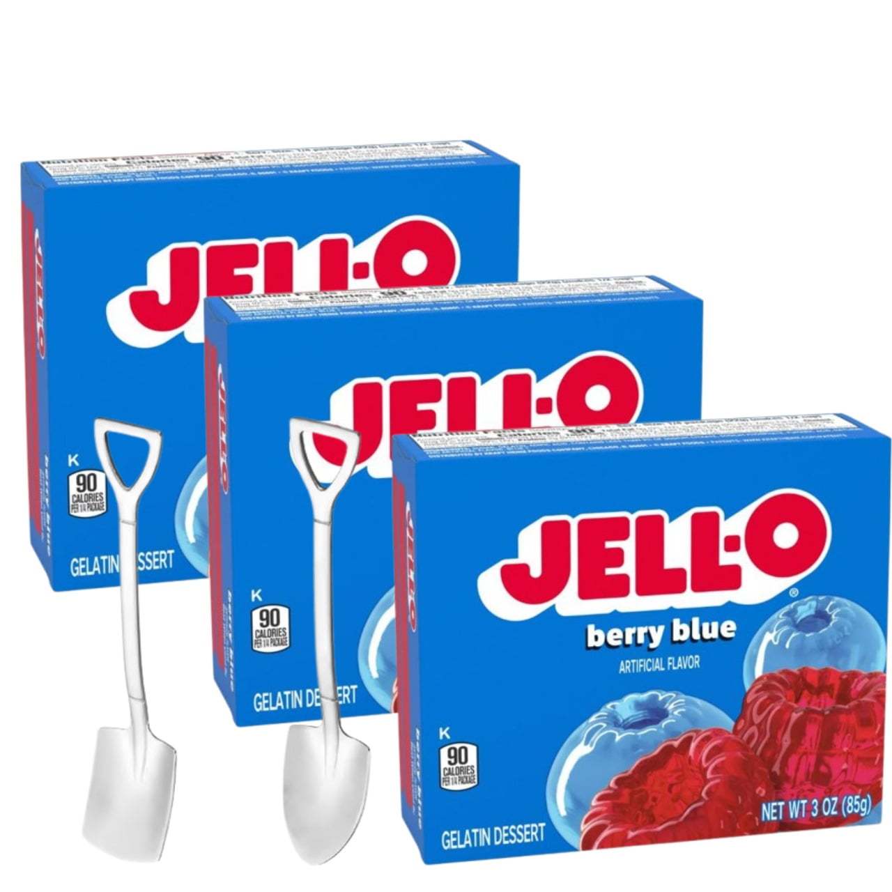 Jell-O Gelatin Dessert Mix - 3 oz Boxes (Pack of 3) - With Mini Shovel ...