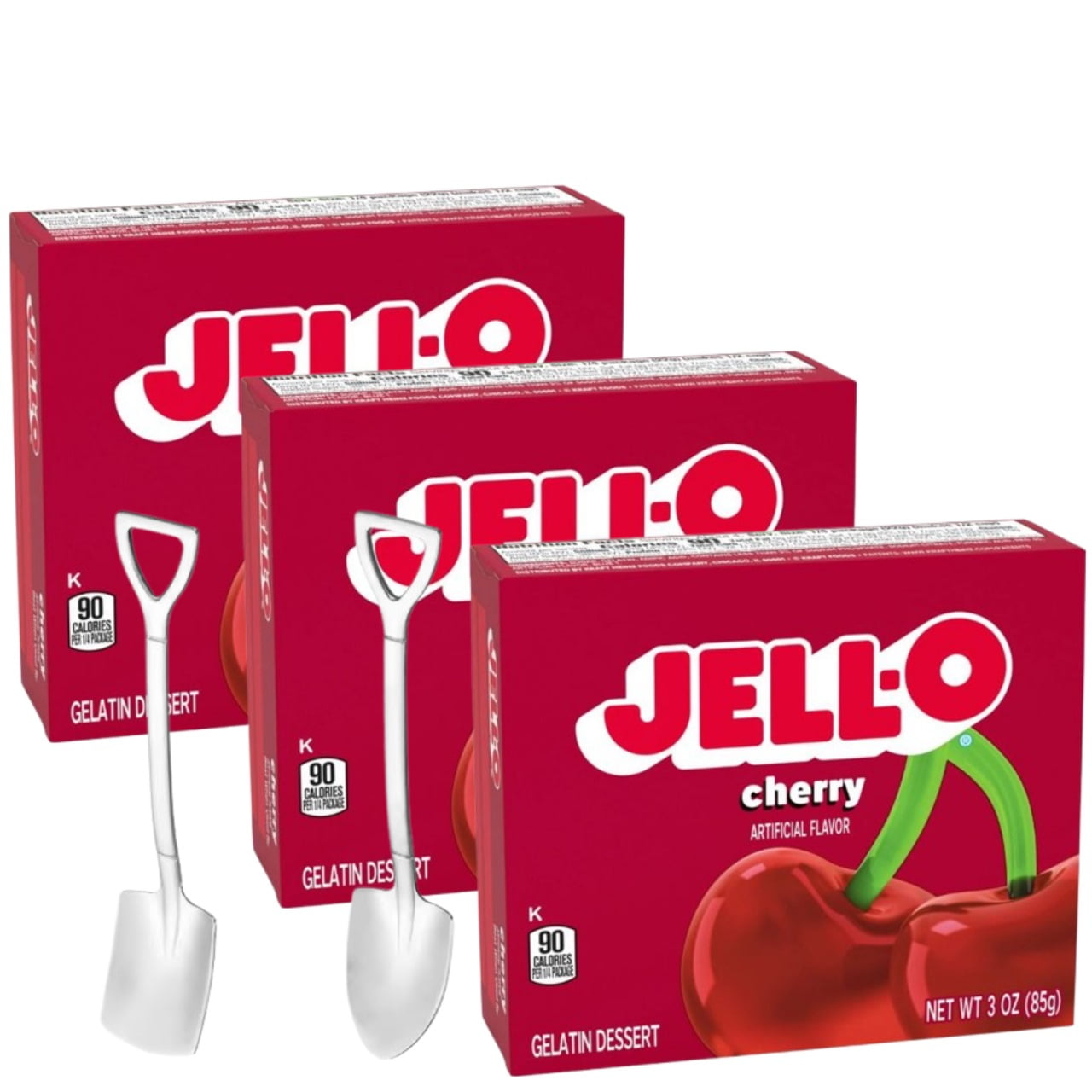 Jell-O Gelatin Dessert Mix - 3 oz Boxes (Pack of 3) - With Mini Shovel ...
