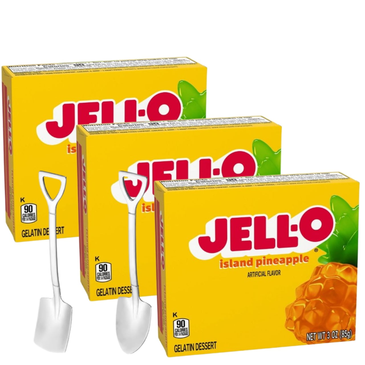 Jell-O Gelatin Dessert Mix - 3 oz Boxes (Pack of 3) - With Mini Shovel ...