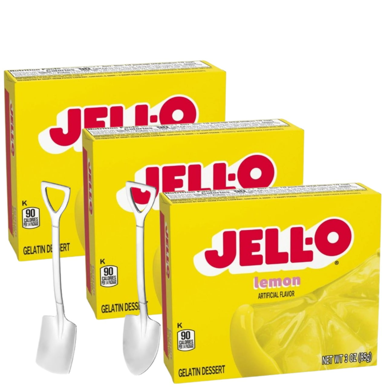 Jell-O Gelatin Dessert Mix - 3 oz Boxes (Pack of 3) - With Mini Shovel ...