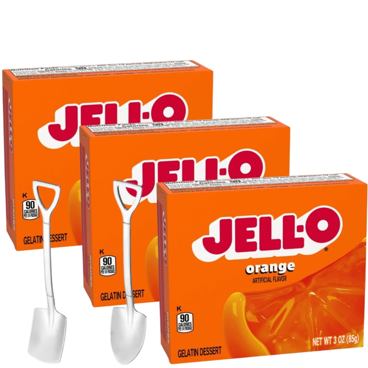 Jell-O Gelatin Dessert Mix - 3 oz Boxes (Pack of 3) - With Mini Shovel ...