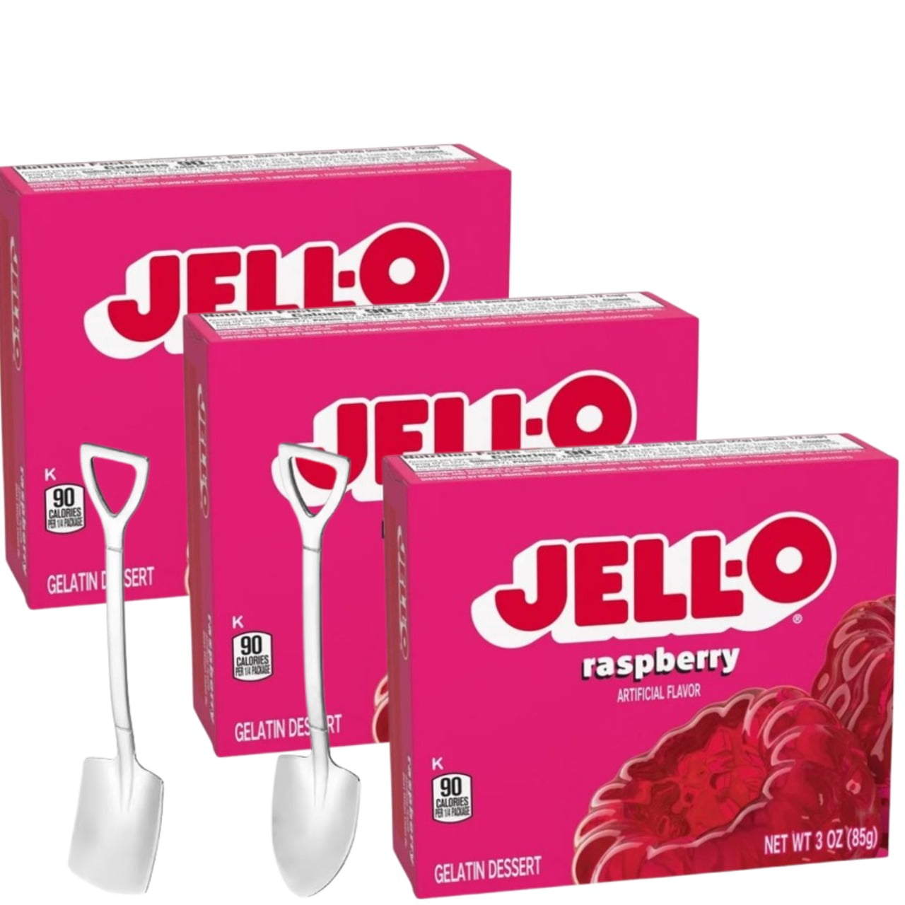 Jell-O Gelatin Dessert Mix - 3 oz Boxes (Pack of 3) - With Mini Shovel ...
